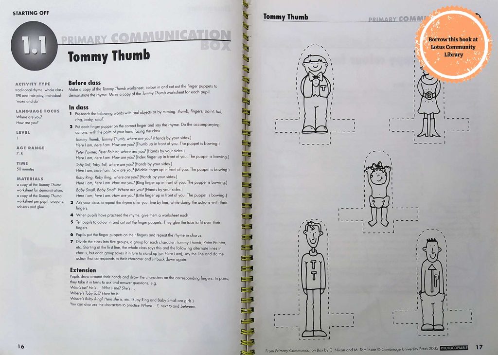 Primary communication box – Lotus Community Library – Library For Families