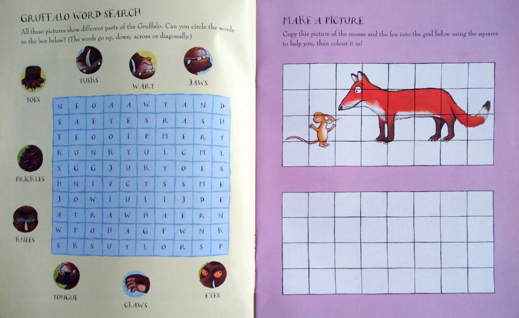 The Gruffalo activity book – Lotus Community Library – Library For Families