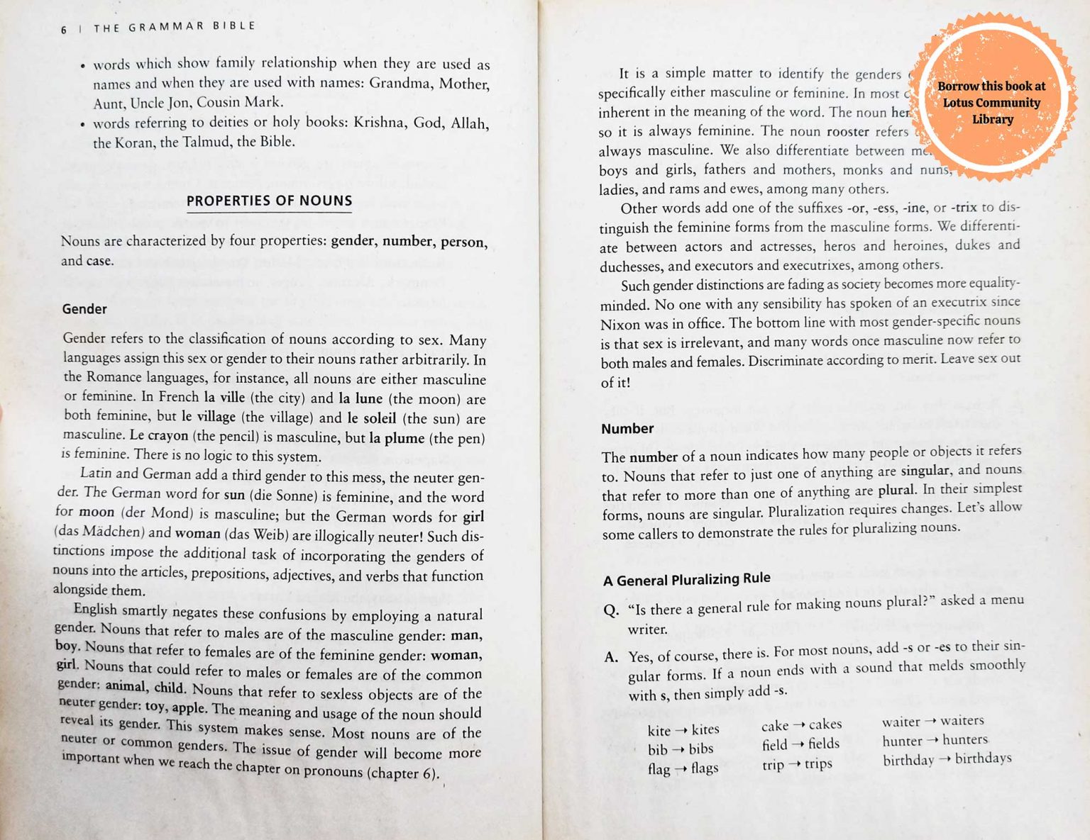 The grammar bible – Lotus Community Library – Library For Families