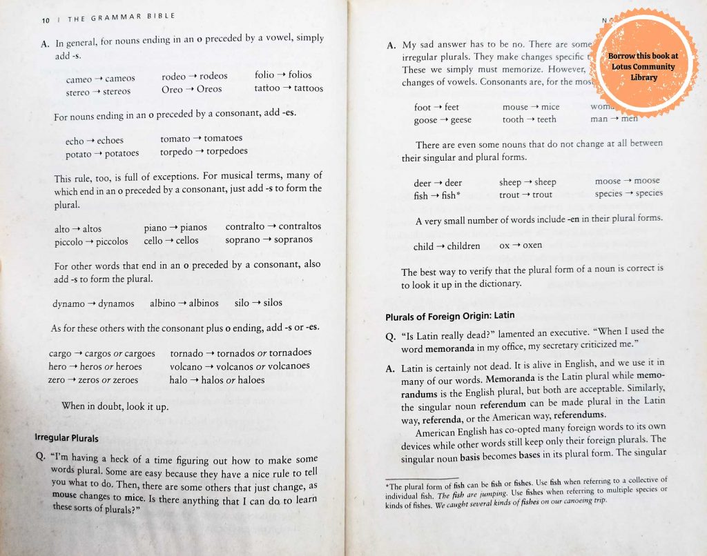 The grammar bible – Lotus Community Library – Library For Families