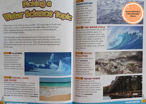 Water science fair projects – Lotus Community Library – Library For ...