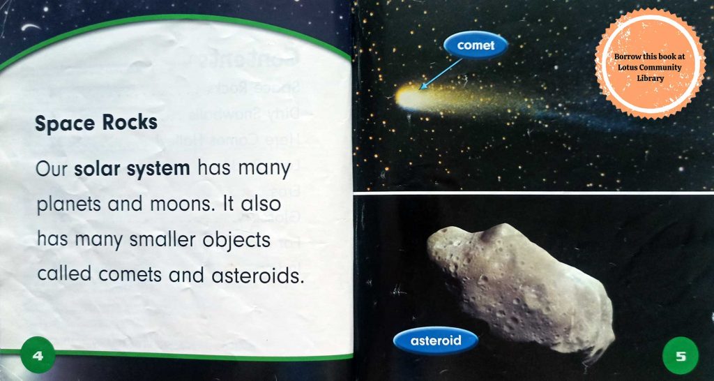 Comets and asteroids: space rocks – Lotus Community Library – Library ...